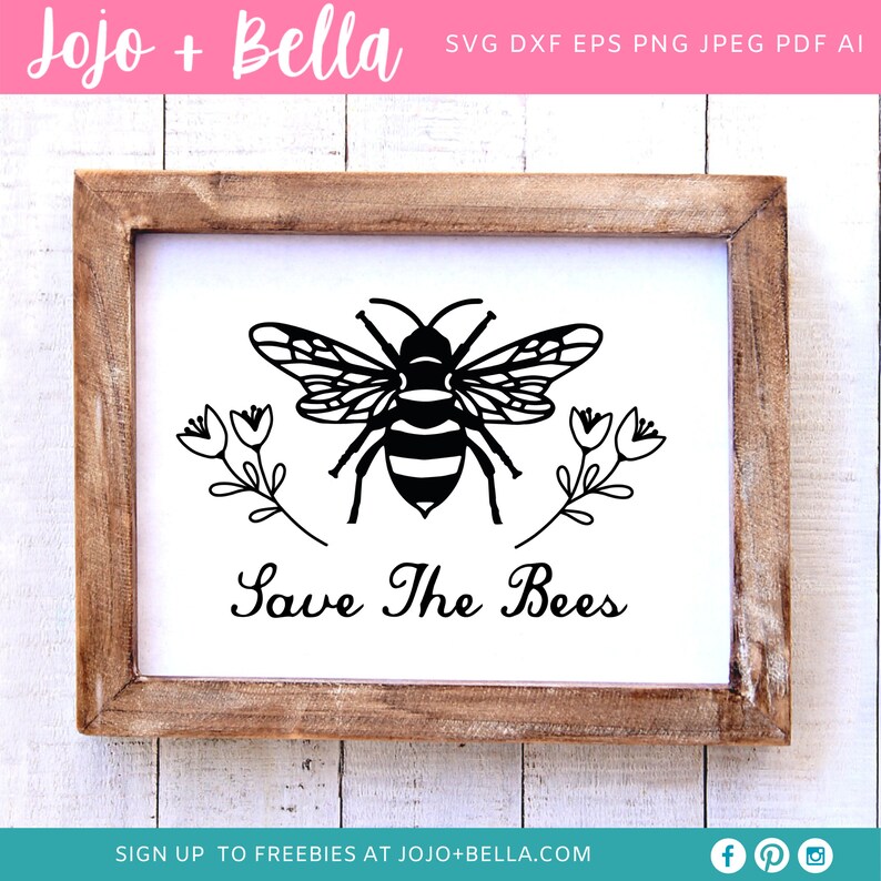 Bee SVG Save the Bees Svg Cut File Farmhouse Svg Farm - Etsy