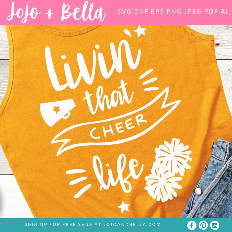 Livin' That Cheer Life Svg Cut File cheerlife SVG Cheer - Etsy
