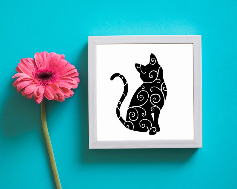 Swirl Cat SVG Svg Dxf Eps Jpeg Png Ai Pdf Cut File - Etsy