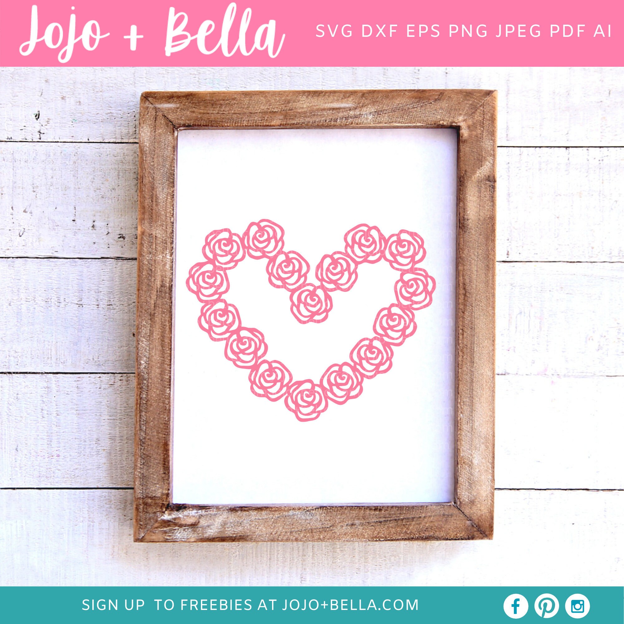 Heart Svg Rose Heart Svg Rose Svg Wedding Heart Svg Love | Etsy