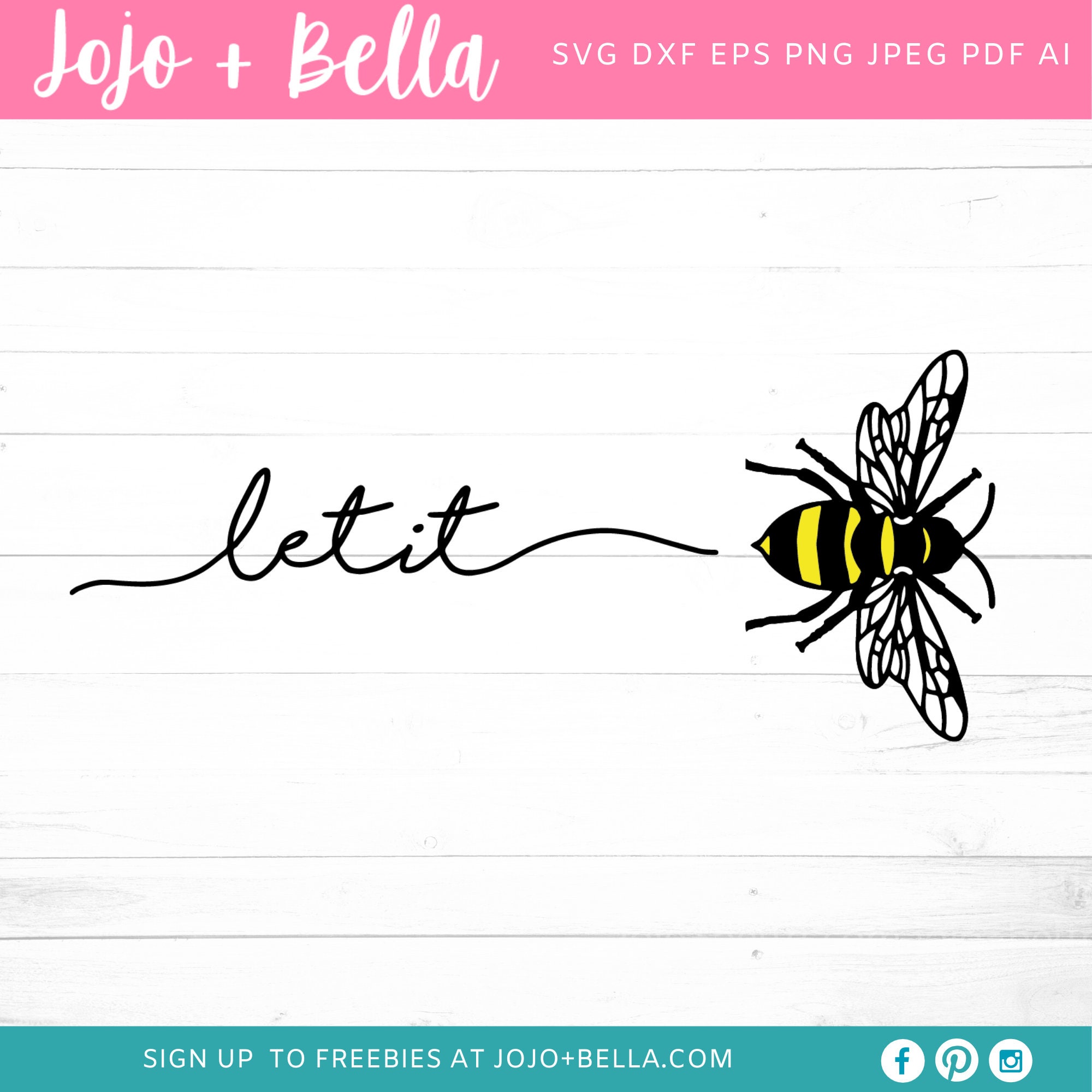 Let It Bee SVG Let It Bee Cut File Let It Bee Png Bee Svg | Etsy