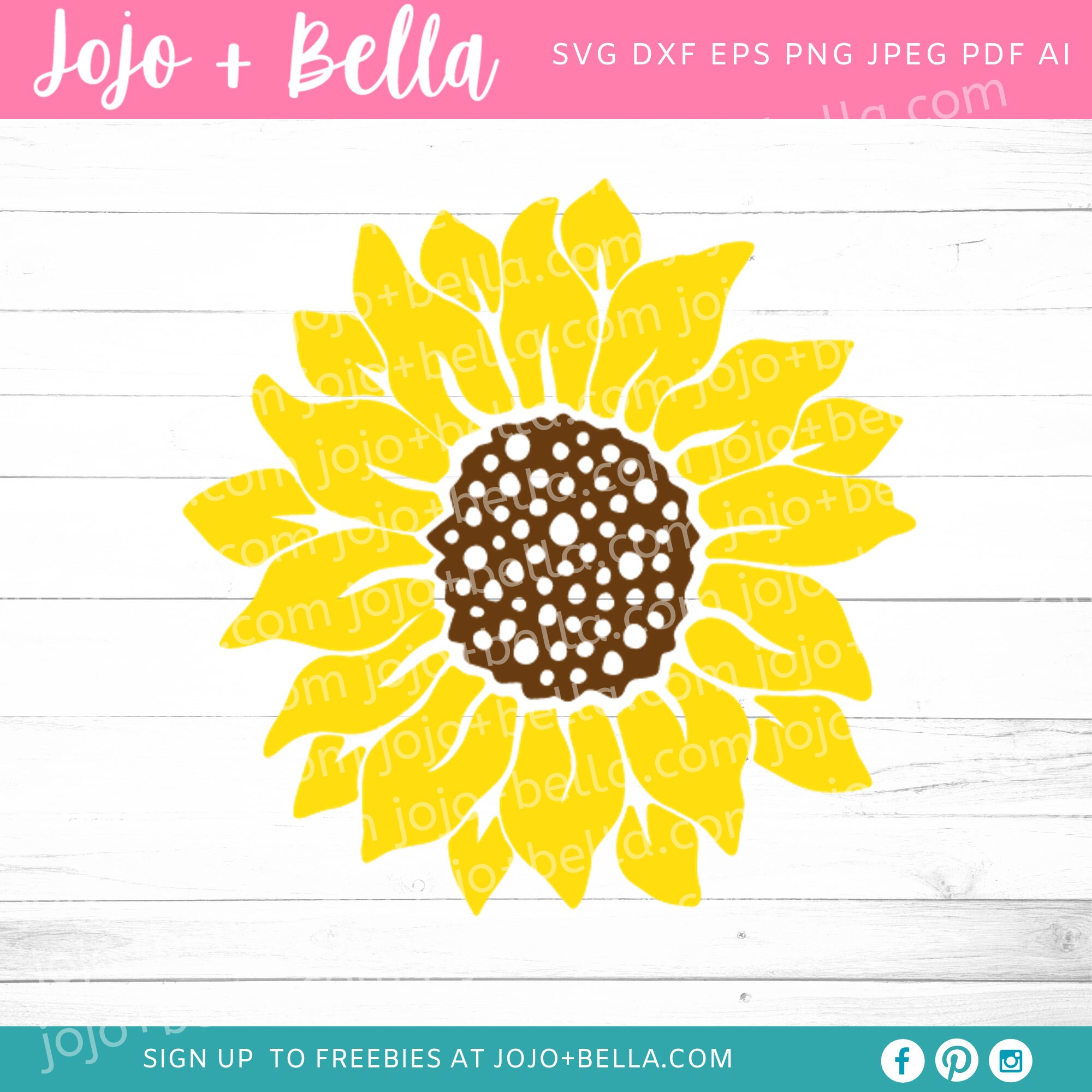 Sunflower SVG, Sunflower Png, Sunflower Dxf, Sunflower Clipart ...