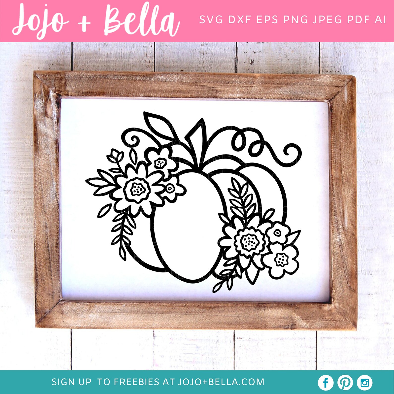 Floral Pumpkin Svg, Floral Fall Svg, Flower Pumpkin Svg, Thanksgiving ...