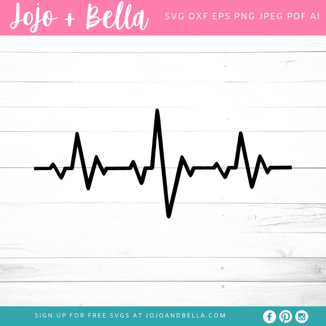 Heartbeat Svg, EKG Svg, ECG Svg, Lifeline Svg, Heartbeat Clip Art ...