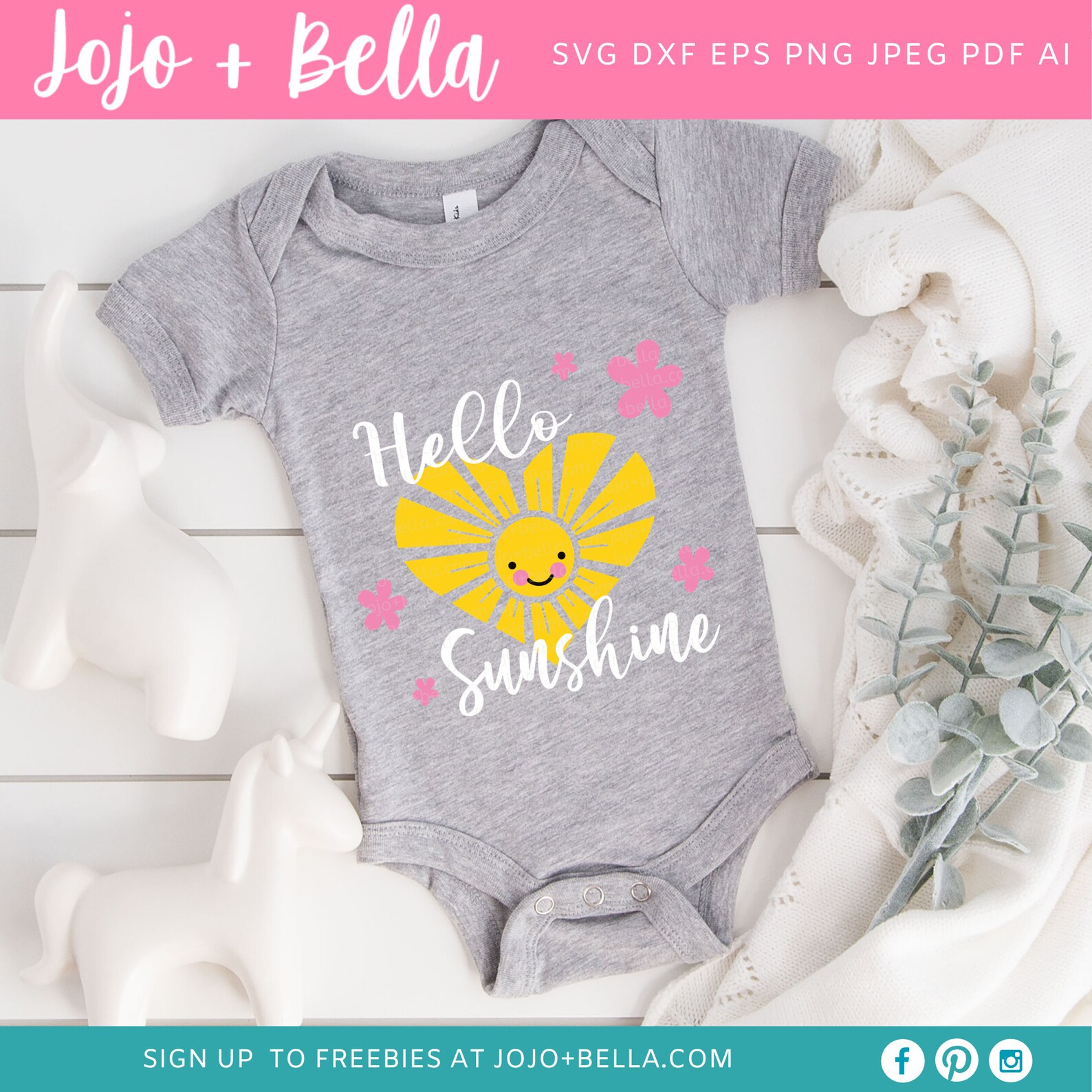 Hello Sunshine Svg, Summer SVG, Baby Svg, Sun Svg, Vacation Svg, Beach ...