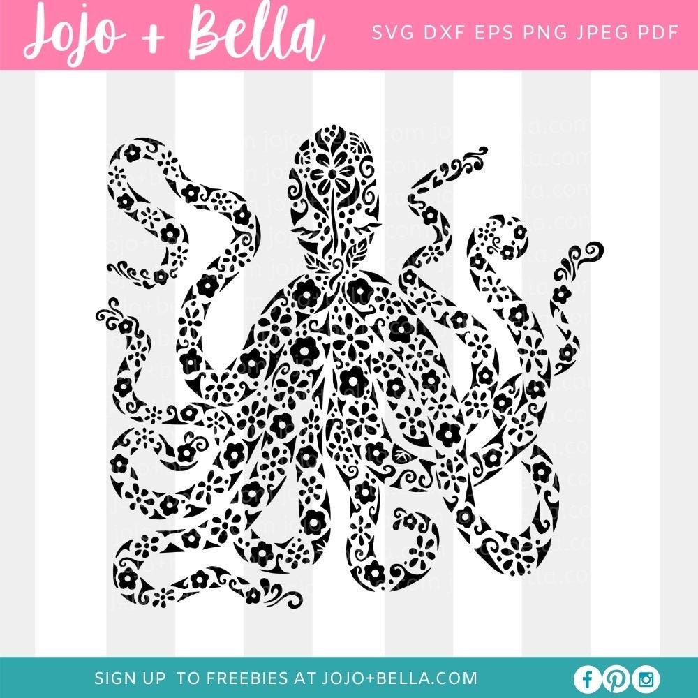 Mandala Octopus SVG Zentangle Svg Mandala svg Octopus | Etsy