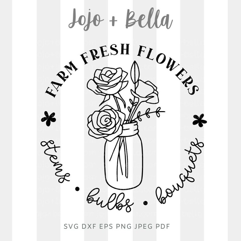 Farm Fresh Flowers SVG Farmhouse Svg Fresh Flowers SVG | Etsy