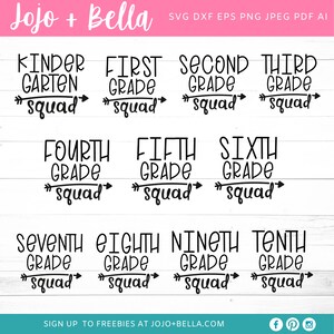 Third Grade Squad Svg, Svg Bundle, Back to School Svg, Svg, School Svg ...