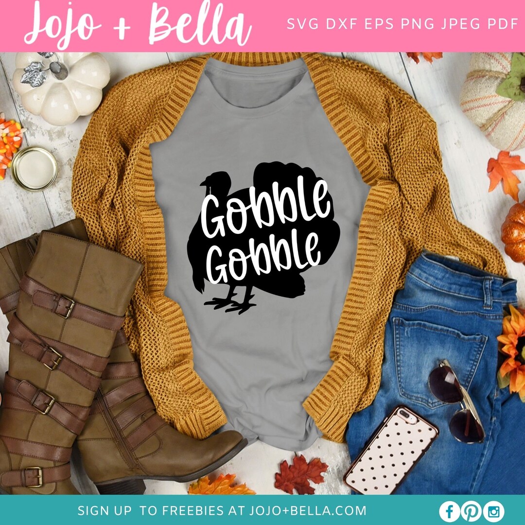Gobble Gobble Svg, Turkey SVG, Thanksgiving Svg, Fall Quote Svg, Gobble ...