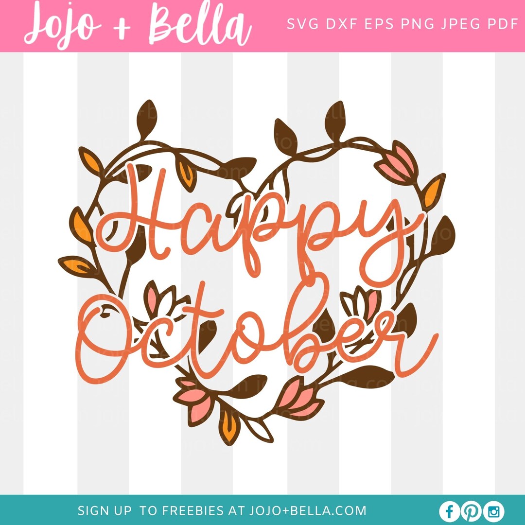 Happy October Svg, October Svg, Fall Svg, Happy Fall Svg, Happy Fall ...