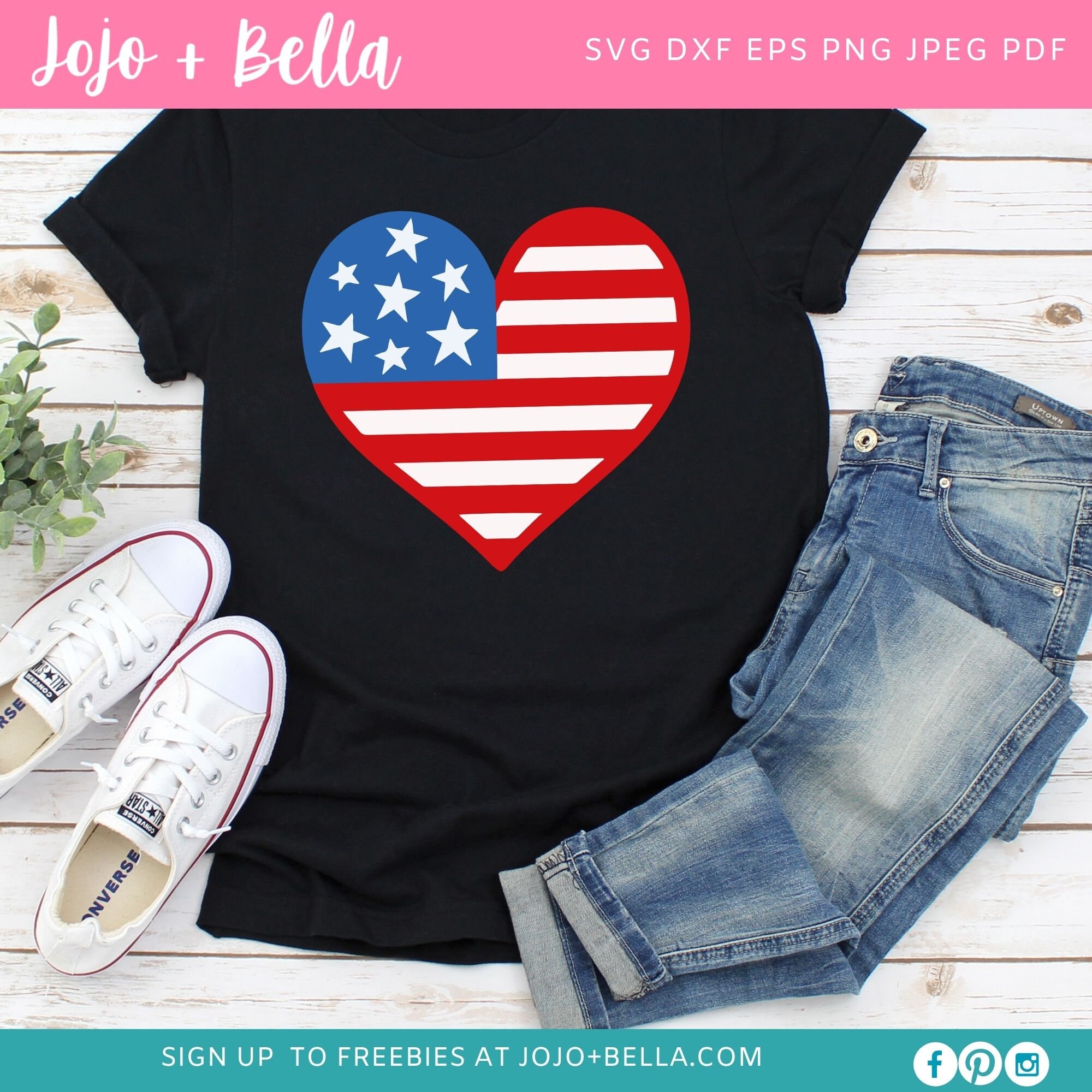 American Heart SVG USA SVG 4th of July Cut Files Patriotic - Etsy