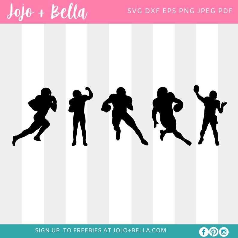 Football Player Svg Football Svg Bundle Football Clipart - Etsy