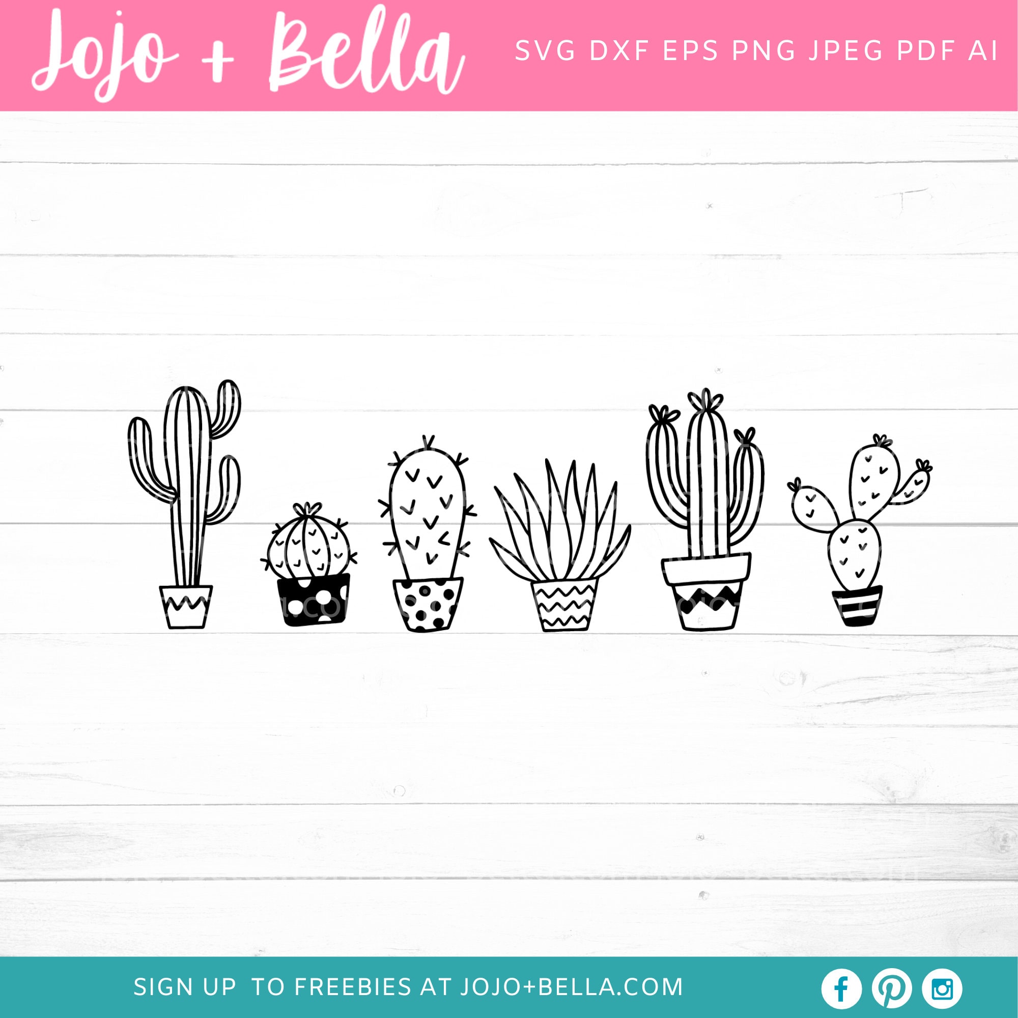 Cactus Svg, Cactus Svg Bundle, Cactus Png, Cactus Clipart, Succulent ...