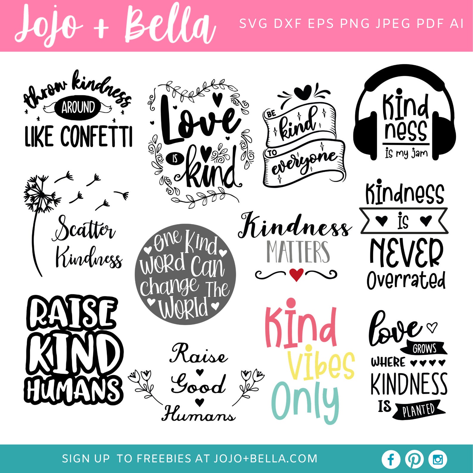 Kindness Svg Bundle, Kindness Svg, Kind Svg, Kindness Matters SVG, Be ...