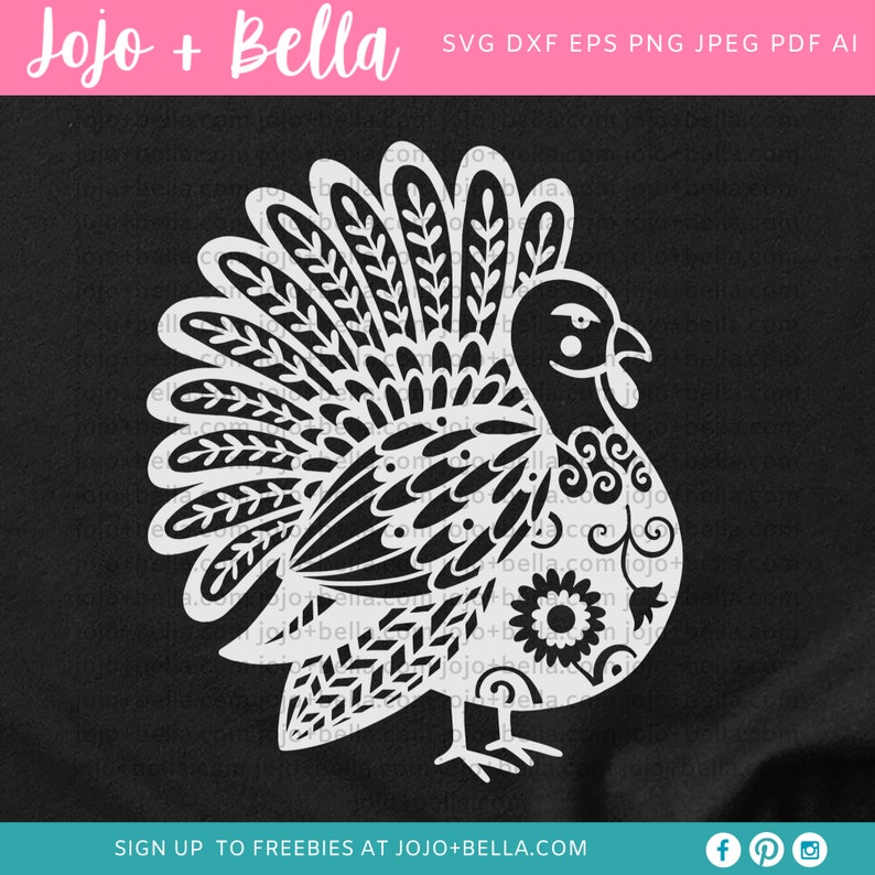 Turkey SVG - Thanksgiving Svg - Mandala Svg - Fall Svg - Thankful Svg ...