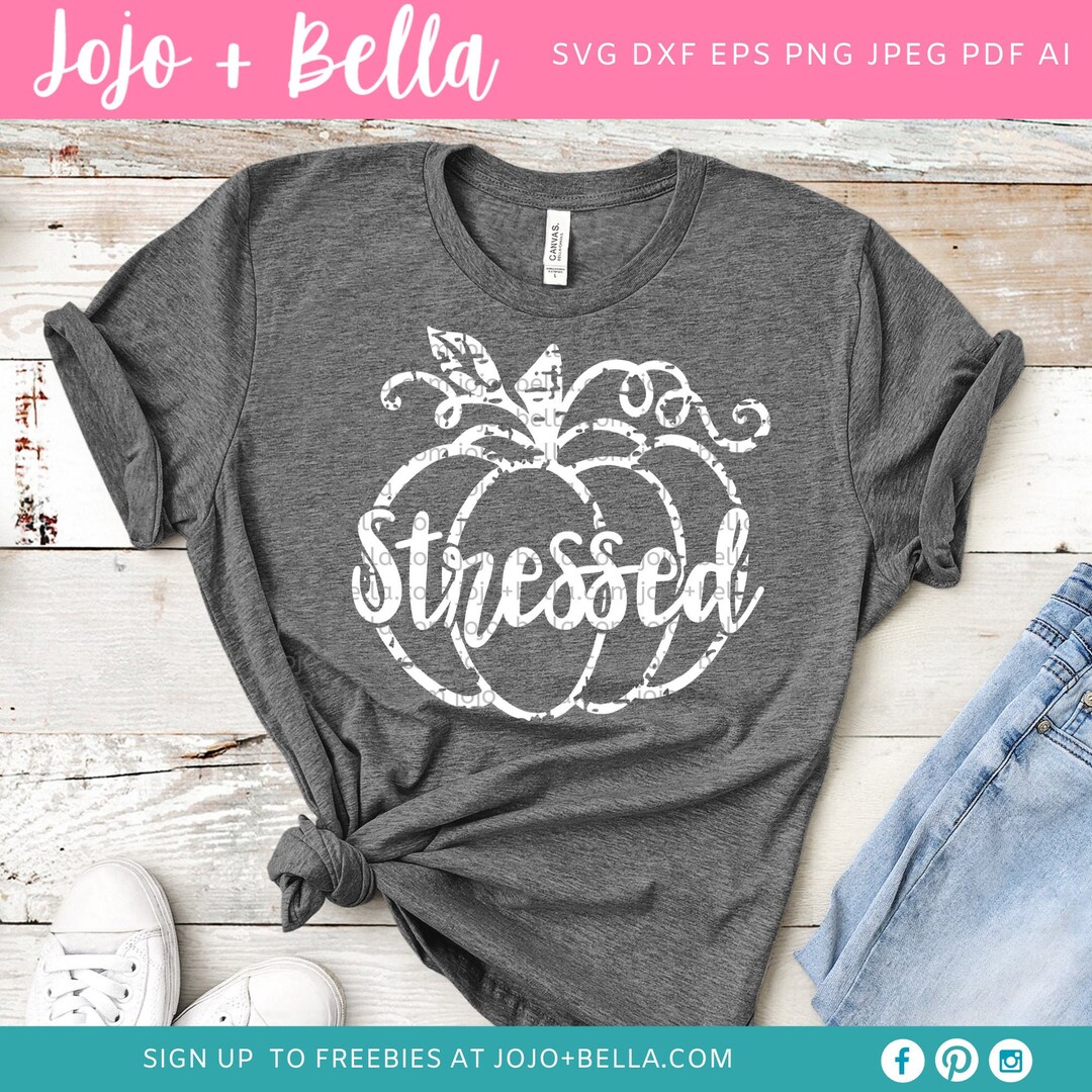 Stressed Svg, Blessed Svg, Thanksgiving SVG, Stressed Pumpkin Svg, Fall ...