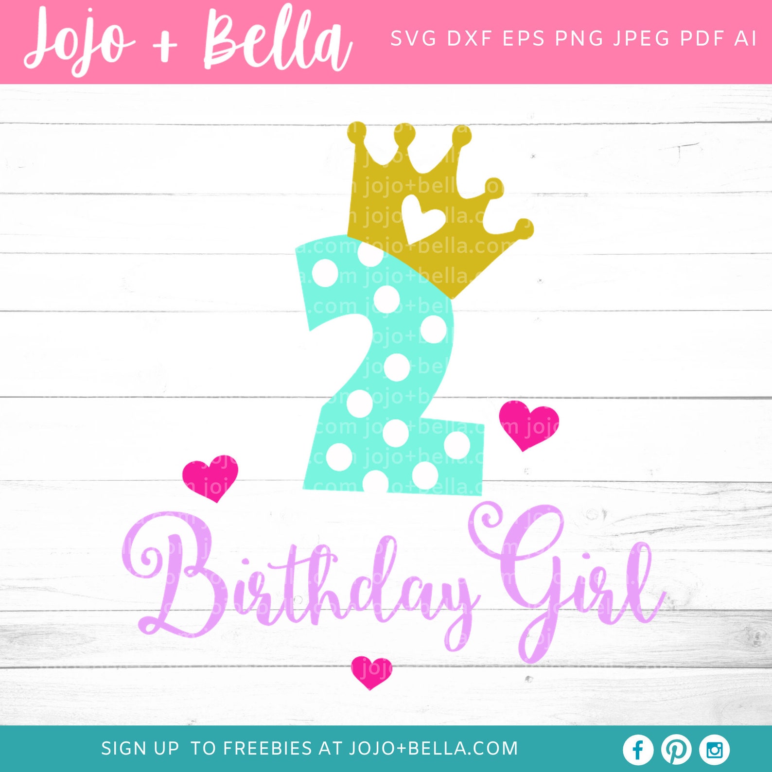 2nd Birthday Svg Second Birthday SVG 2nd Birthday Girl SVG - Etsy