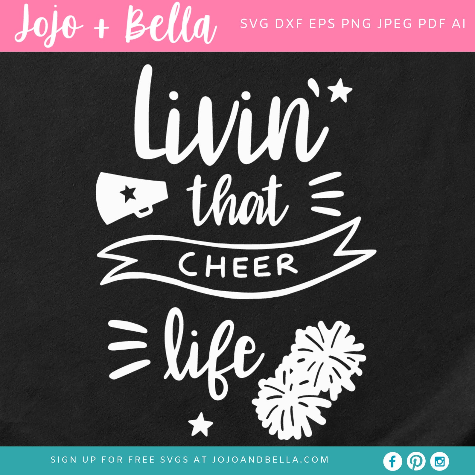 Livin' That Cheer Life Svg Cut File cheerlife SVG Cheer - Etsy