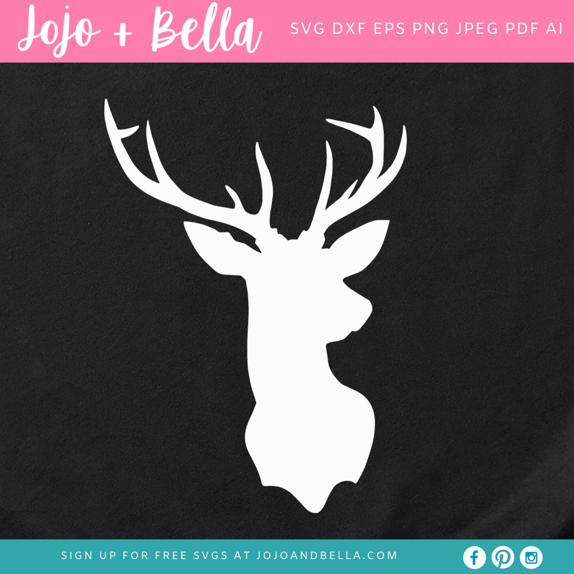 Stag SVG Antlers Svg Deer Svg Deer Head Svg Cut File - Etsy Finland