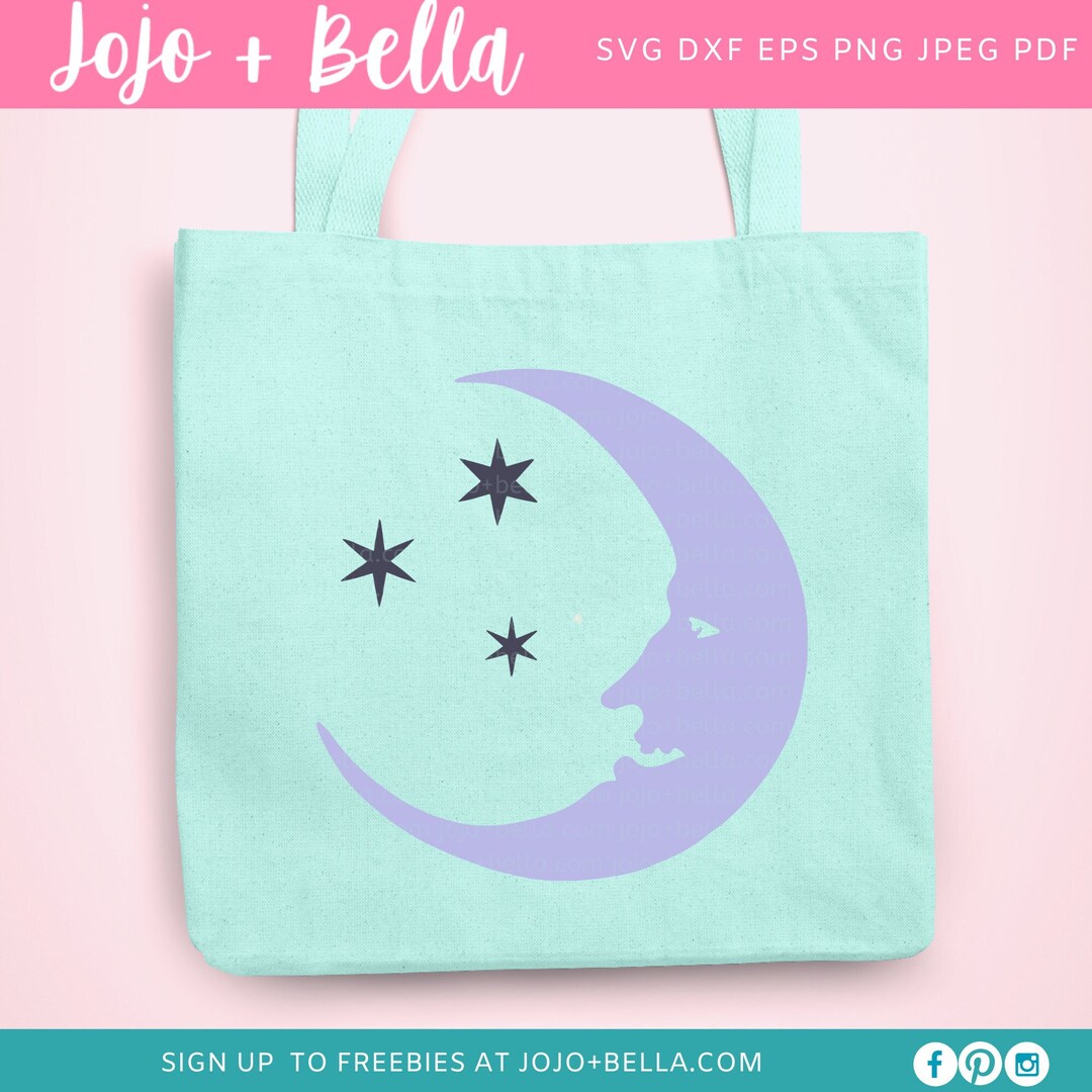 Moon Face Svg, Moon Svg, Mystical SVG, Halloween Svg, Trick or Treat ...