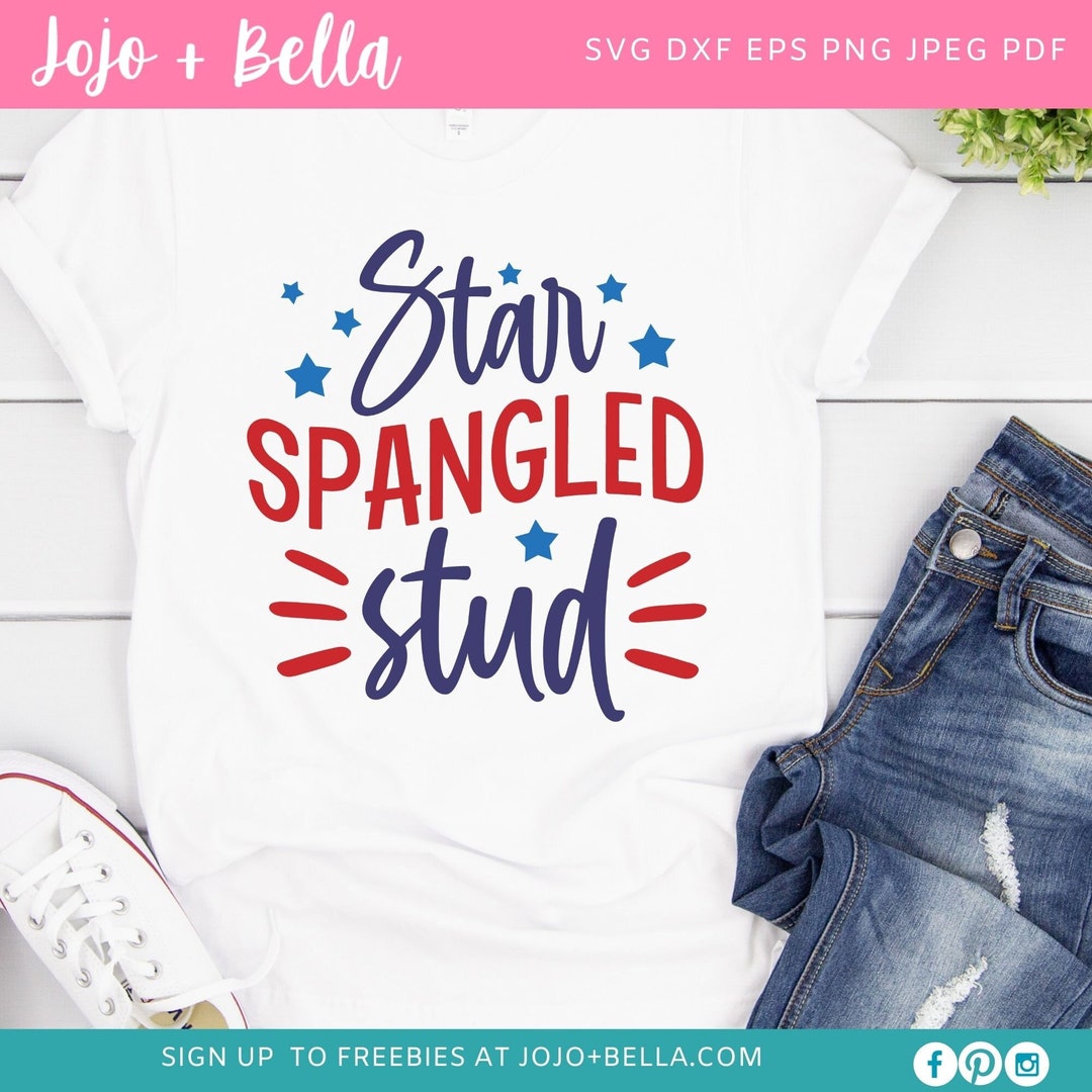 Star Spangled Stud SVG, 4th of July Svg, Fourth of July Svg, Patriot ...