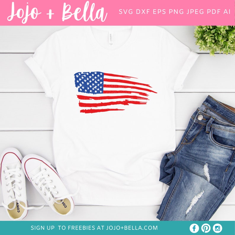 American Flag Svg 4th of July Svg America Svg Distressed | Etsy