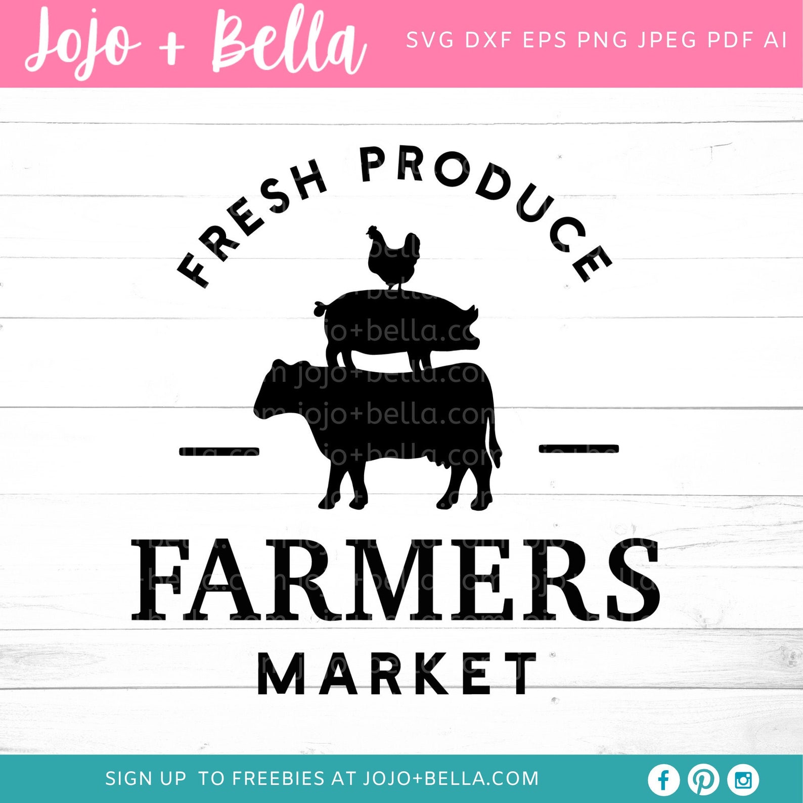 Farmers Market SVG Farmers Market Sign File Farmhouse | Etsy