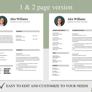 Teacher Resume Template, Principle Resume, Resume Template Word ...