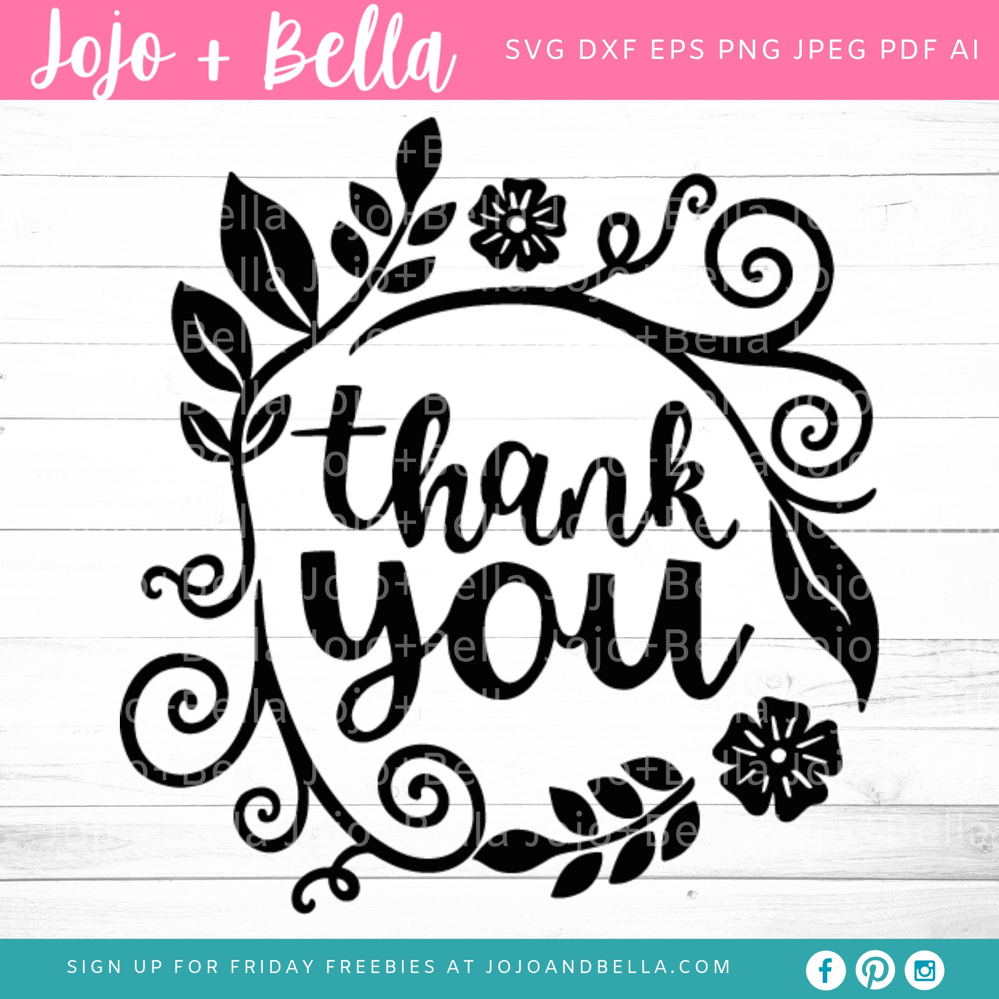 Thank You SVG SVG Dxf Eps Jpeg Png Ai Pdf Cut File - Etsy Canada