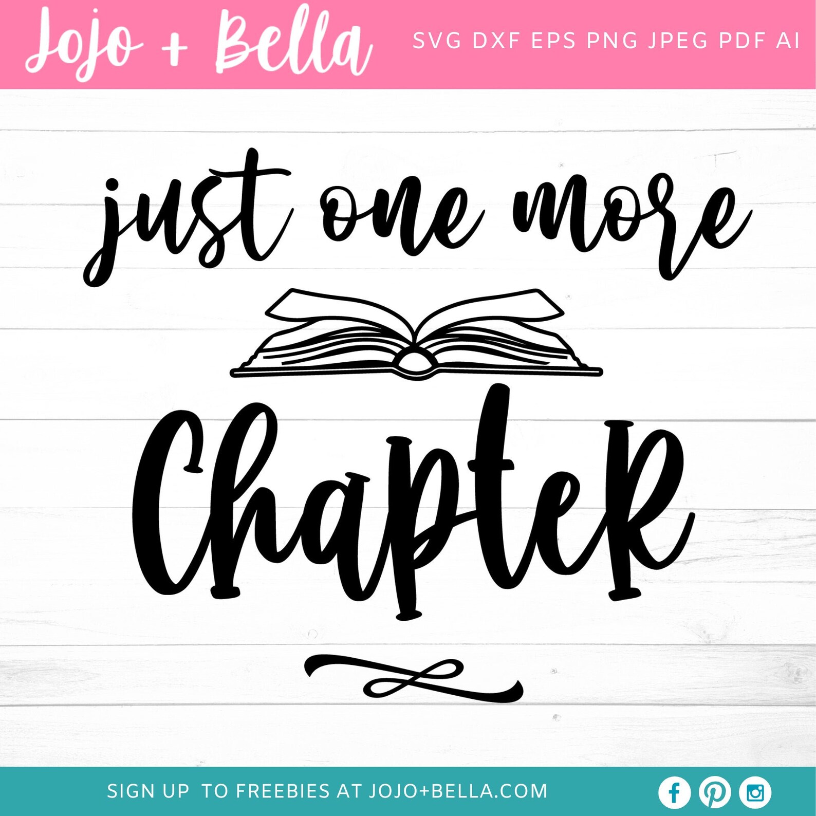 Just One More Chapter SVG File Reading Svg Books Svg Quote | Etsy