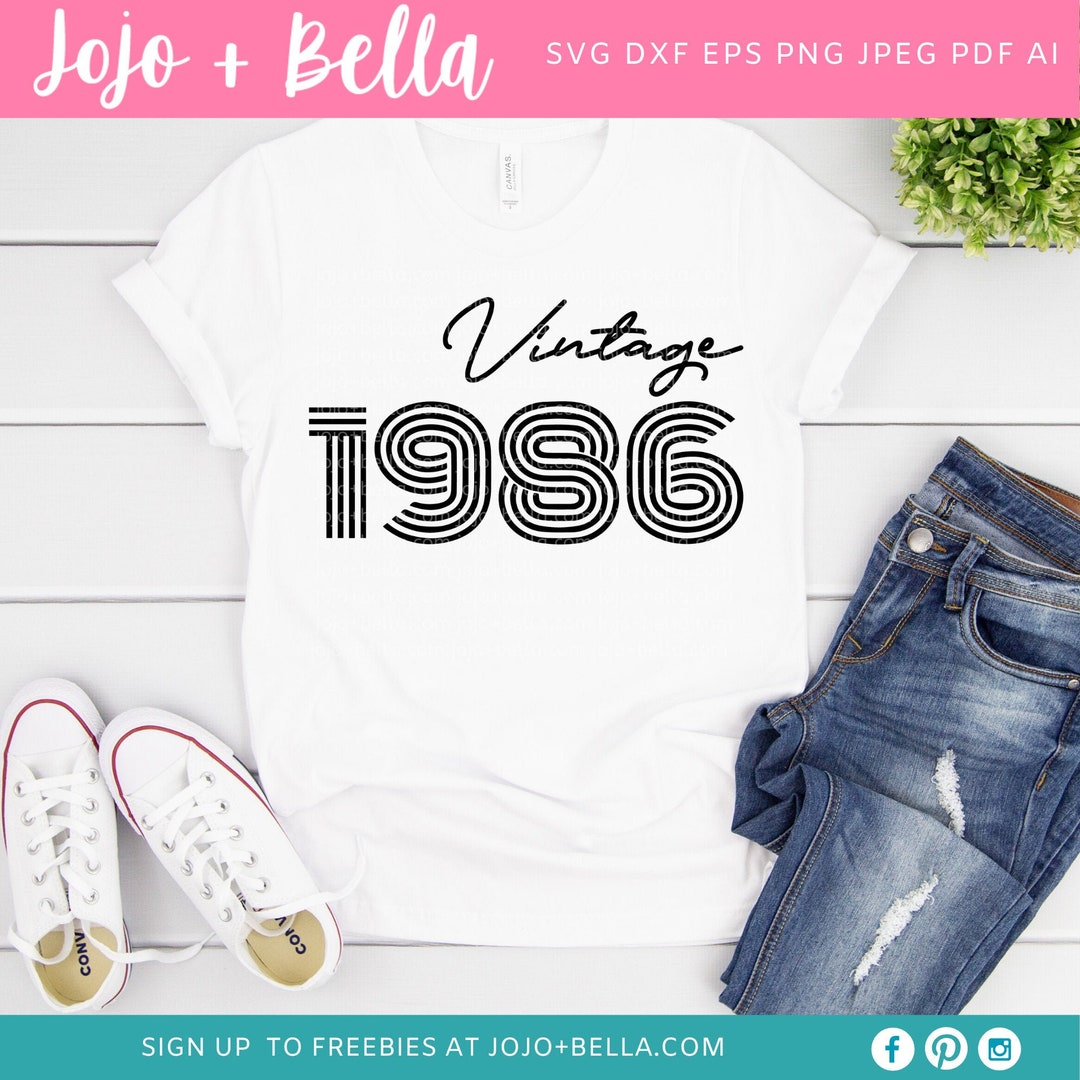 Vintage 1986 Svg, 1986 Birthday Svg, Happy Birthday Svg, Its My ...