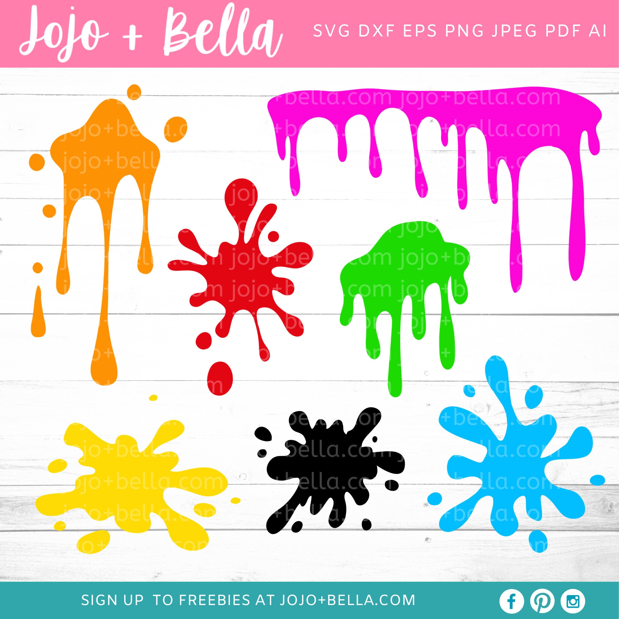 Paint Splatter Svg Paint Splats Svg Slime SVG Clipart - Etsy UK