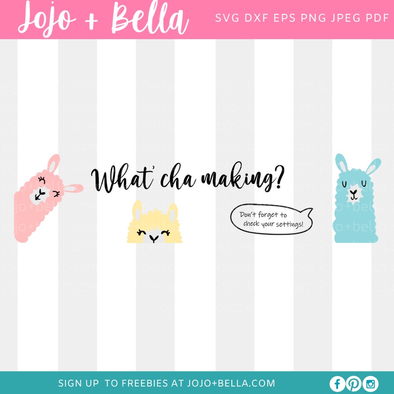 What 'cha Making Llamas Svg, Cricut Lid Decal Svg, Cute Llama Svg ...