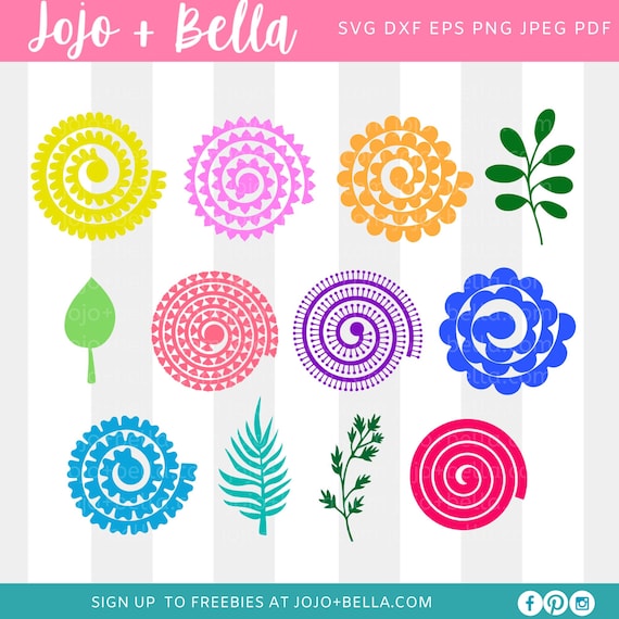 Rolled Flower Svg Bundle Flower Svg Bundle Flower Svg Paper | Etsy