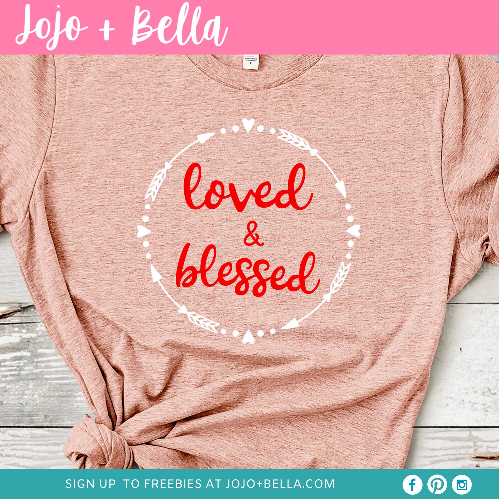 Loved and Blessed SVG Love Svg Thankful Svg Arrow Wreath | Etsy