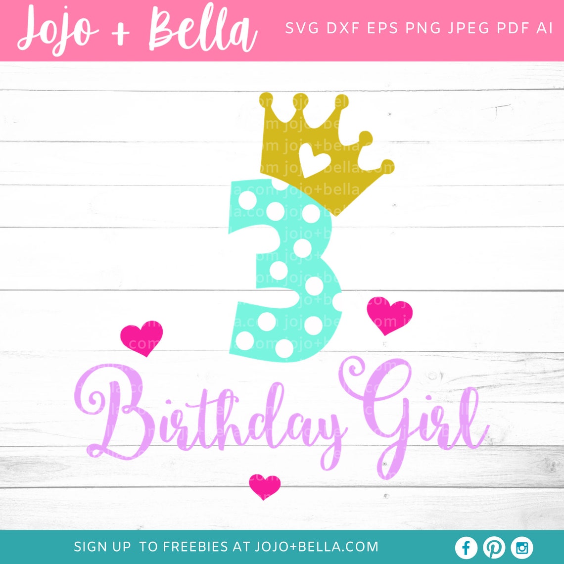 3rd Birthday Svg Third Birthday SVG 3rd Birthday Girl SVG | Etsy