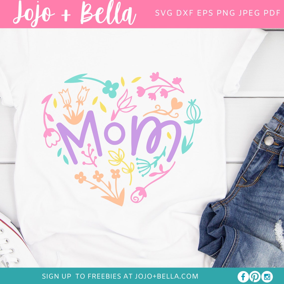 Mom Heart Floral SVG PNG Mom Svg Mam Svg Mummy Svg Happy | Etsy
