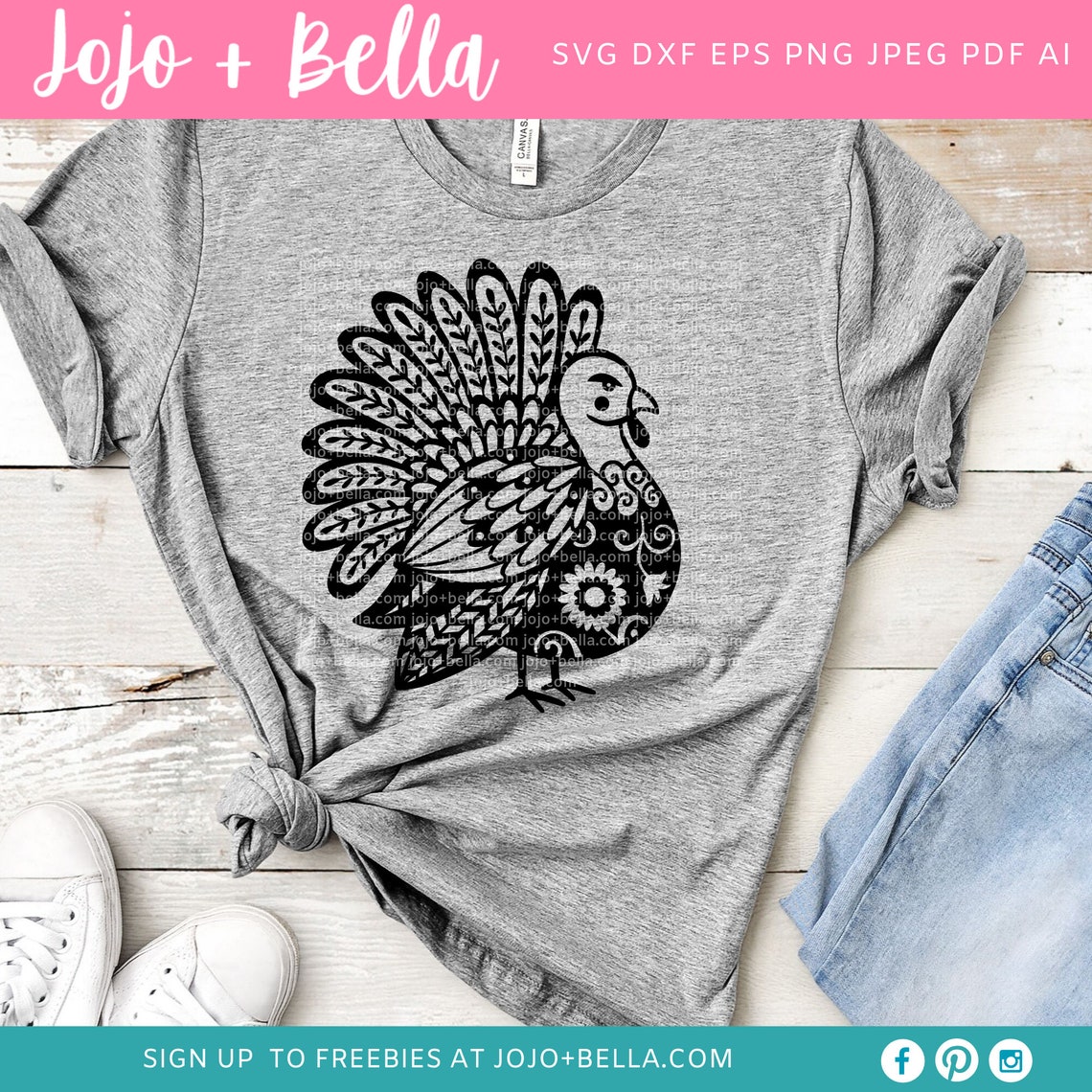Turkey SVG - Thanksgiving Svg - Mandala Svg - Fall Svg - Thankful Svg ...