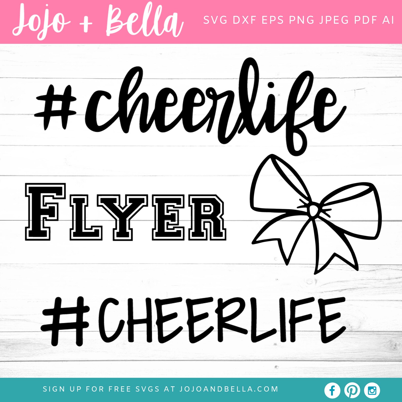 Cheerlife Cut File Bundle, #cheerlife SVG Bundle, Cheer SVG Bundle ...