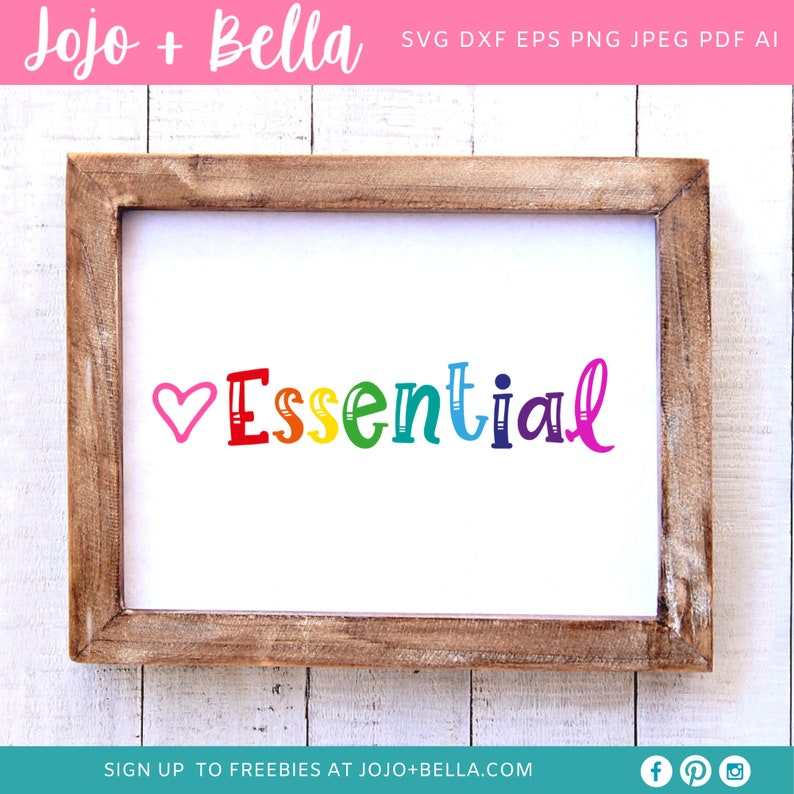 Essential Svg Rainbow Svg Essential Worker Svg Nurse Svg - Etsy