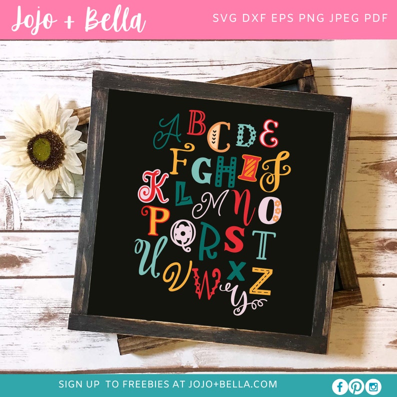 Alfabeto svg letras svg alfabeto floral svg clipart del - Etsy España