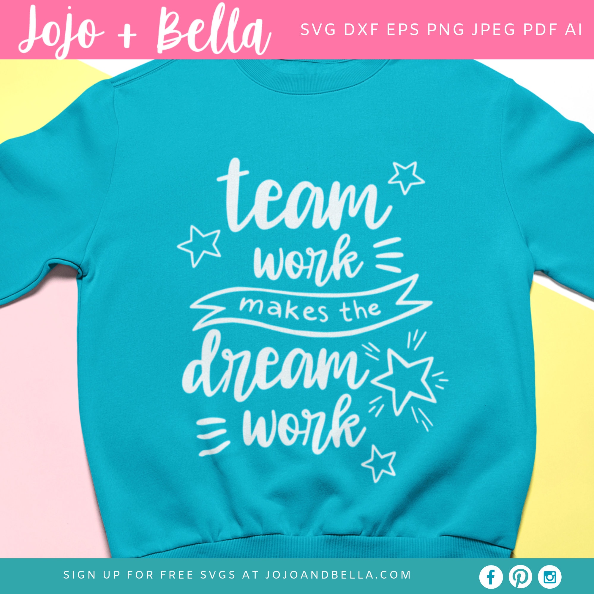 Team Work Makes the Dream Work SVG Office Svg Team Svg | Etsy