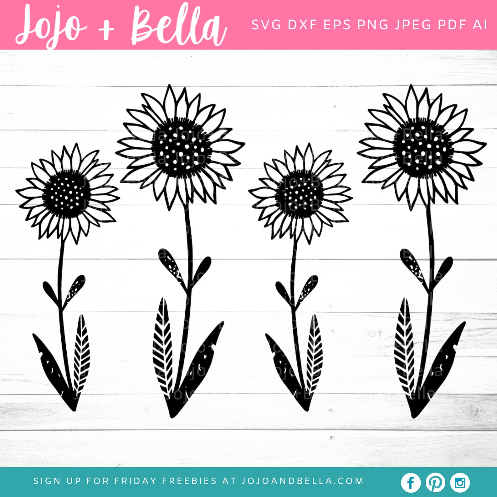 Sunflower SVG Svg Dxf Eps Jpeg Png Ai Pdf Cut File - Etsy UK