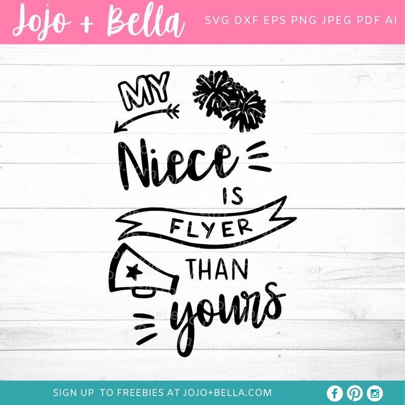 My Niece is Flyer Than Yours Svg Cheerlife SVG Cheer SVG | Etsy
