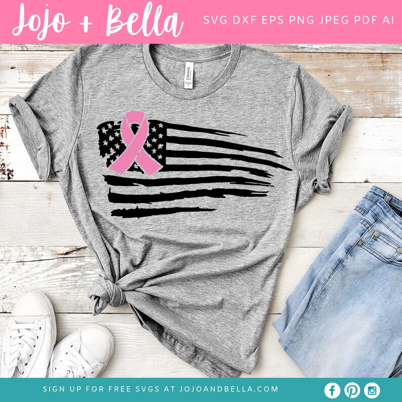 Breast Cancer Svg Cancer Ribbon Svg Cancer Svg Distressed - Etsy