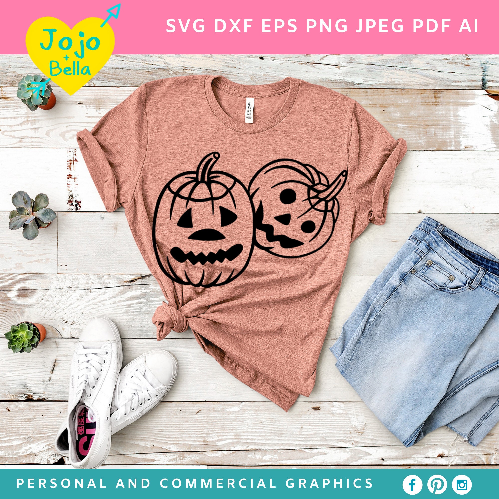 Pumpkins SVG SVG Dxf Eps Jpeg Png Ai Pdf Cut File - Etsy