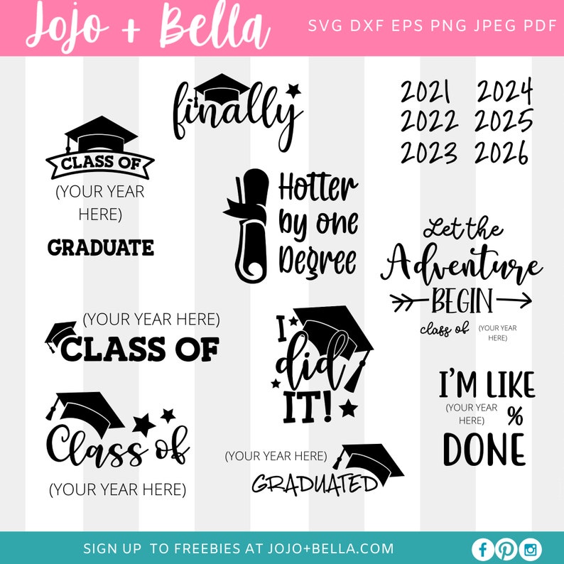 Senior Graduation Svg Bundle Blank Designs Senior Svg - Etsy