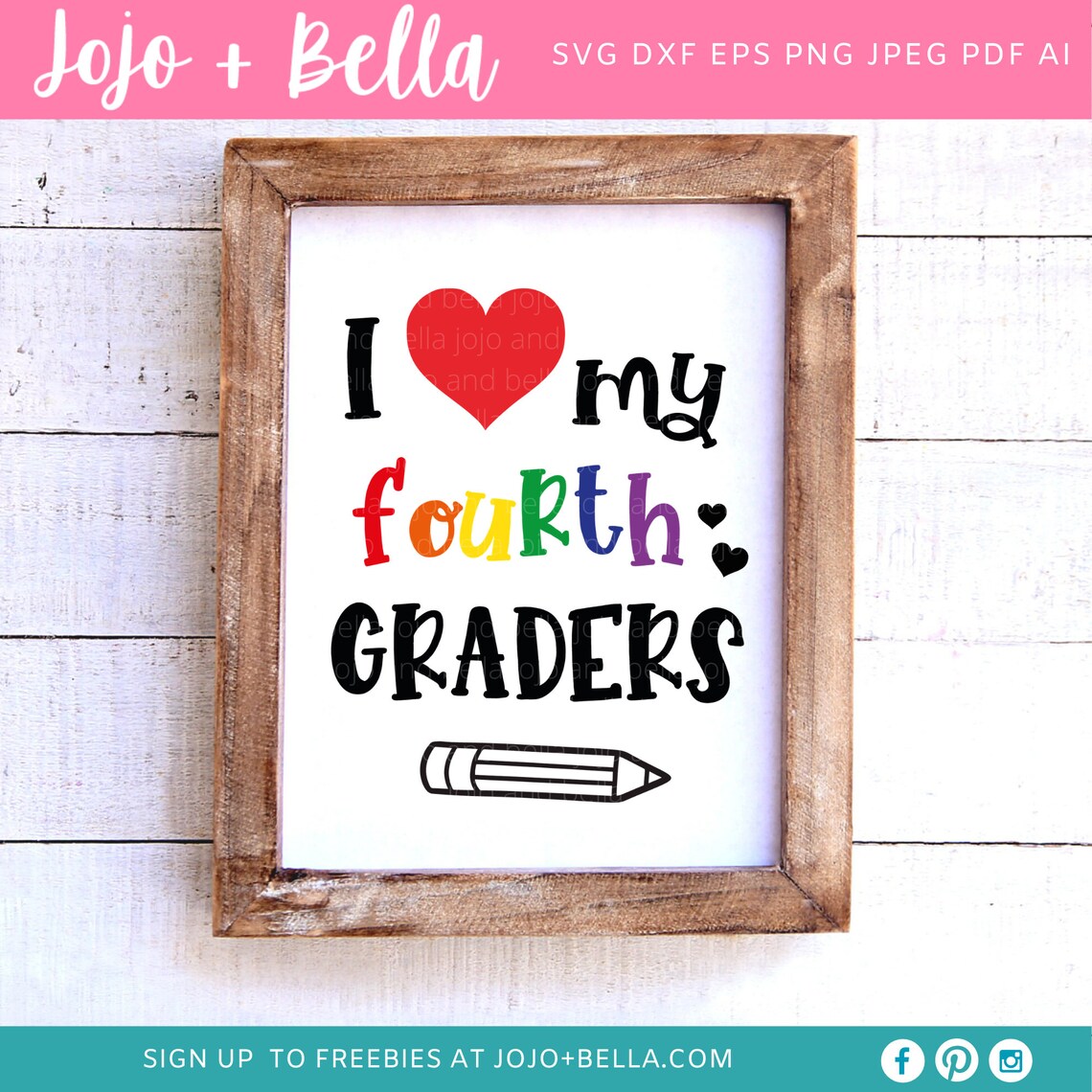 I Love My Fourth Graders Svg, Back to School Svg, School Svg, Teacher ...