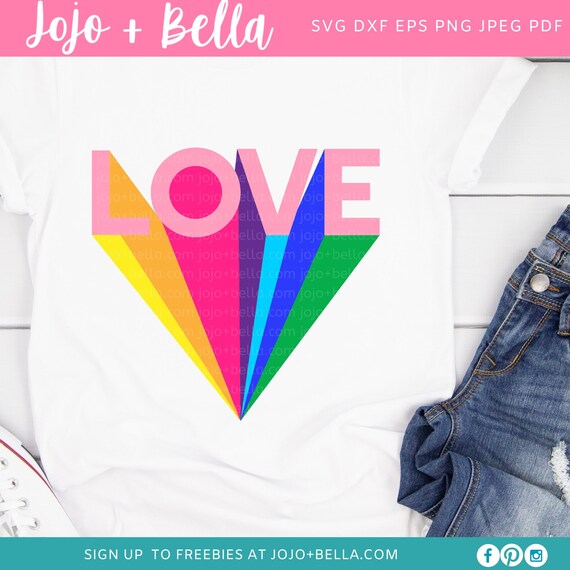 Love Svg Love Rainbow SVG Pride Svg Rainbow LGBQT Svg | Etsy