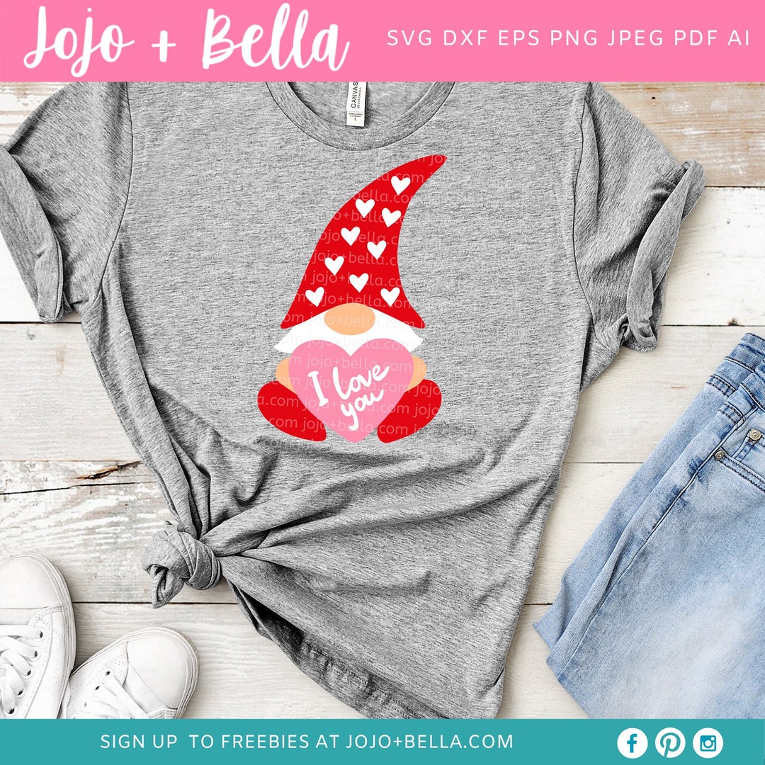 Gnome Svg, Love Heart Gnome Svg, Love Svg, Valentines Gnome Svg, Gnome ...